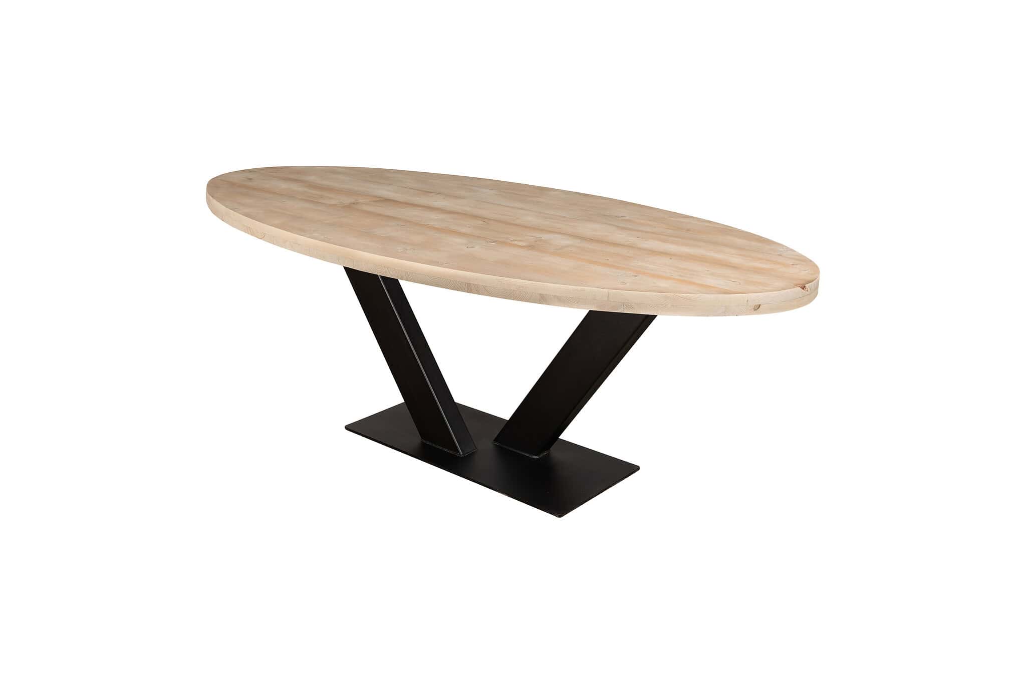 Ovale tuintafel - Goedkope Steigerhouten Meubelen
